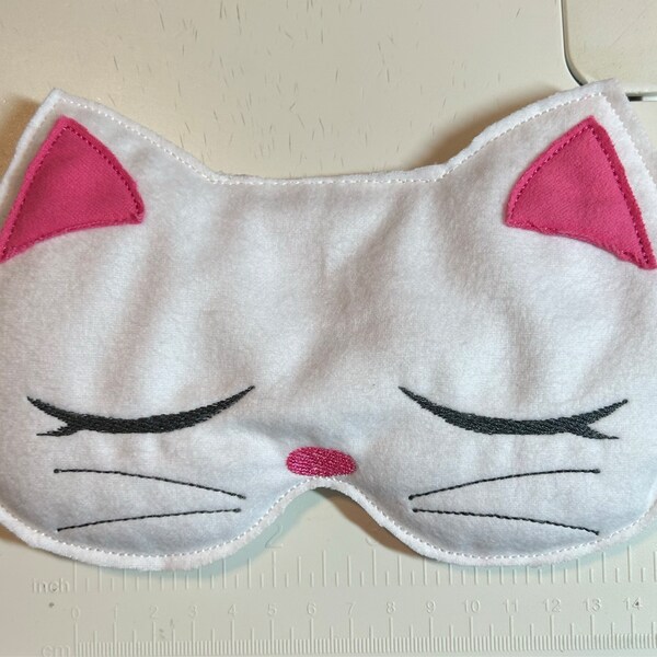 Kitty Cat Sleep Mask Embroidery Design, Sleep Mask, Machine Embroidery ...