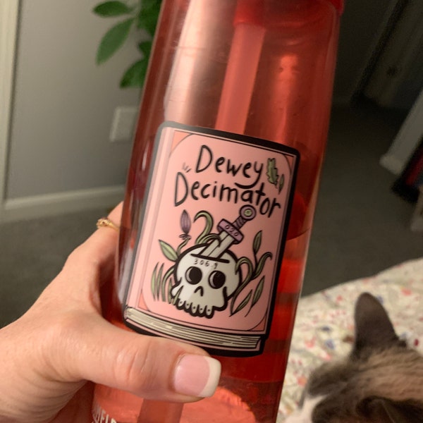 Dewey Decimator Sticker (pink) ||| Dewey Decimal | Librarians ...