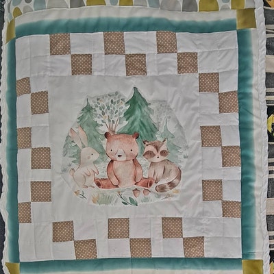 Pillow Panel Woodland Animals Pillow Woodland Cotton Pillow - Etsy