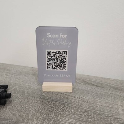Mini QR Code Display Sign Social Media QR Code Salon Sign Beauty Sign ...