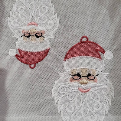 FSL Santa Ornament 2 Sizes. Christmas Embroidery Designs. Instant ...