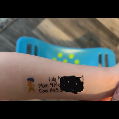 Temptoo Child Safety Tattoos Safety ID Tattoos Temporary - Etsy