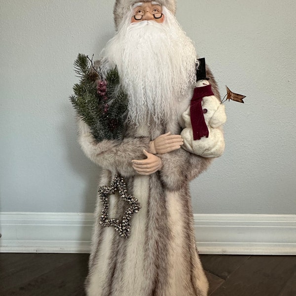 In Hatties Attic, Luxury Handcrafted Santas, Fur Coats, Upcycled, OOAK ...