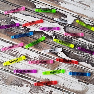 Personalized Chicken or Bird Leg Band Name Band | Etsy