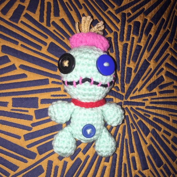 Mini Scrump Doll, Lilo and Stitch Amigurumi, Keychain Zipper Charm - Etsy