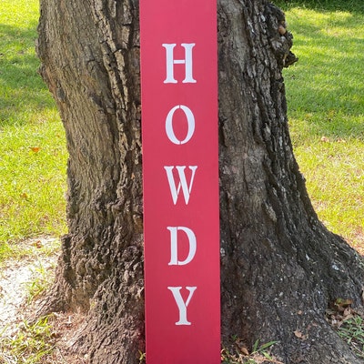 HOWDY STENCIL Vertical State for Painting Wood Signs Tall Large Porch ...