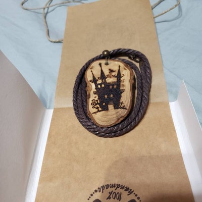 Wood Earrings Pagan Jewelry Pyrography Art Woodburning - Etsy