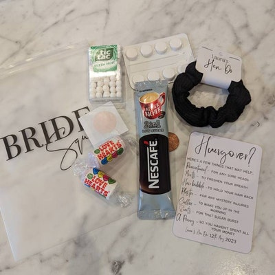 Hangover Recovery Kit Cards, Hungover Bag Cards, Printed Cards, Digital ...