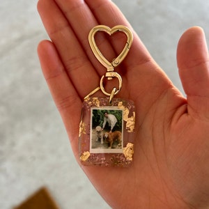 Personalized Photo Heart Keychain customize W/your Photo, Resin Photo ...