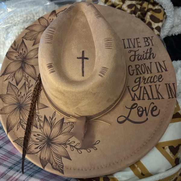 Live by FAITH - Authentic Hand Burned Hat, Wild Child, Best Seller ...