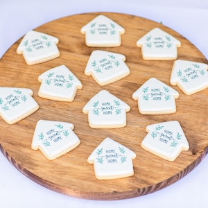1 Dozen Home Sweet Home Realtor Decorated House Shaped Sugar Cookies ...
