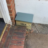 Doorstep Wood Milk Box. Porch Milk Storage Box. Milk Bottle Boxes ...
