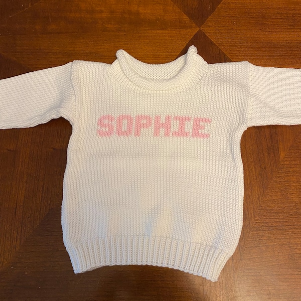 Classic Ribbed Pullover With Name or Monogram | Personalized Sweater ...