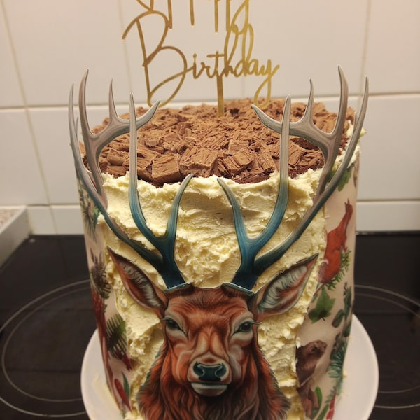Stag Wafer Topper - Edible Cake Decorations - Birthday, Anniversary - Etsy