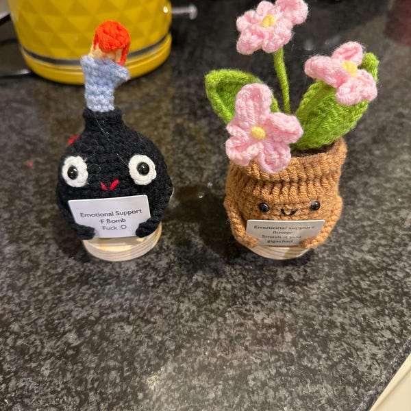 Halloween Crochet Ghost,handmade Crochet Little Elf,emotional Support ...