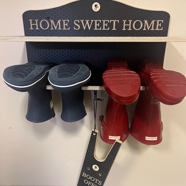 Welly Rack & Boot Jack Gift Set, Boot Rack, Wellington Boot Rack, Boot ...