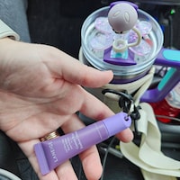 Glossier Brand Keychain Cap key Ring Included Chapstick and Lip Balm ...