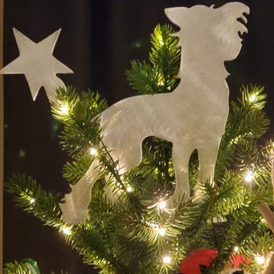 Chinese Crested, Dog Tree Topper, Holiday Decoration, Christmas Tree ...