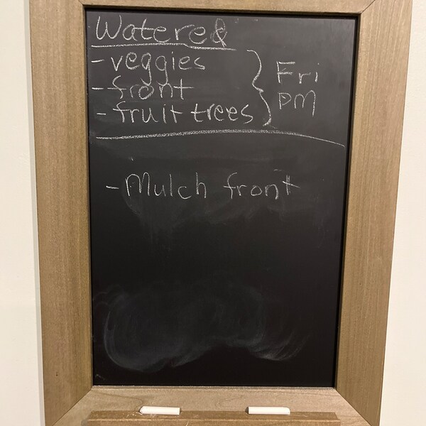 Modern Rustic Farmhouse Chalkboard With Optional Chalk Ledge - Ebony ...