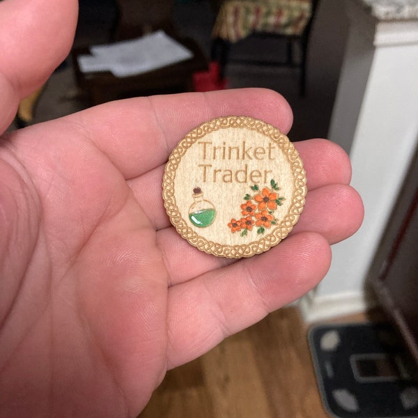 Trinket Trader Badge Pin (small) - Etsy