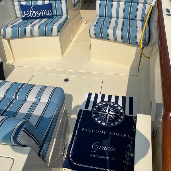 Custom Luxury Design Vertical Boat Mat, Boat Name Mat, Nautical Custom ...
