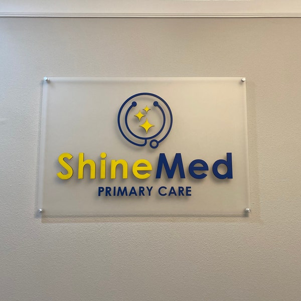 Custom Laser Cut 3D Layered Logo Sign on Acrylic With Stand Offs ...