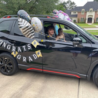 Magnetic Car Decoration Banners in Black, White & Glitter Gold ...