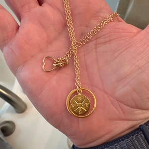 Gold Eternity Circle Compass Necklace... Graduation Sentiment Card - Etsy