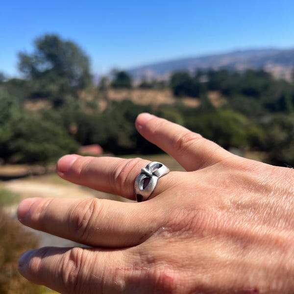 Johnny Depp Ring, Jack Sparrow, 15 Grams Silver, Rustic Handmade Ring ...