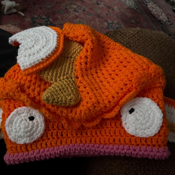 CROCHET PATTERN - Little Useless Fish Slouchy Hat - Magikarp Hat ...