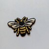 Tiny Bee Patch Iron on Embroidered Patches Metallic Gold - Etsy