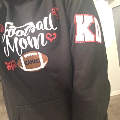 Football Mom Hoodie Custom Football Mom Hooded Sweatshirt - Etsy