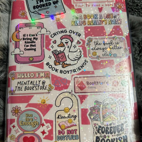 Kindle Insert for Clear Case, Girly Book Theme, Kindle Skin, Bookish ...