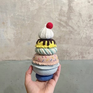 Ice Cream Stacking Toy Crochet Pattern - Etsy