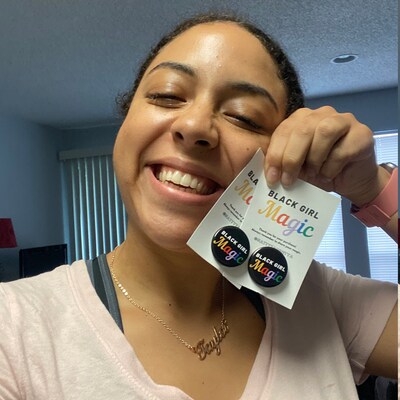 Black Girl Magic Retro Enamel Pin - Etsy