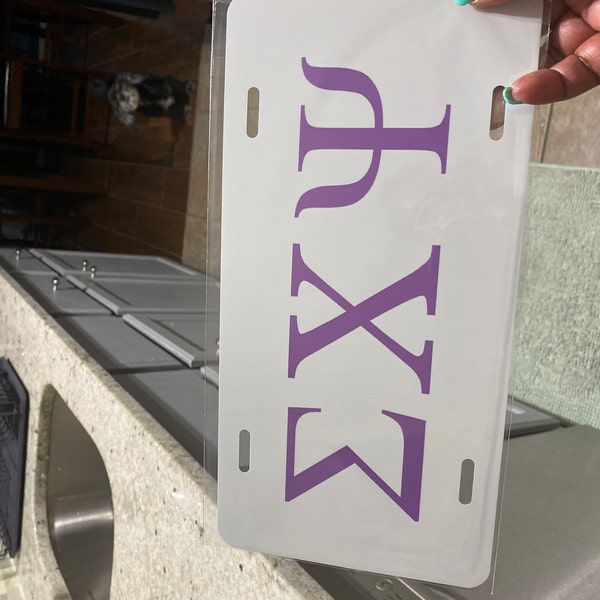 Custom College Greek Sorority & Fraternity Novelty License Plate ...