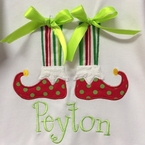 Christmas Elf Shoes Embroidery Design Machine Applique - Etsy