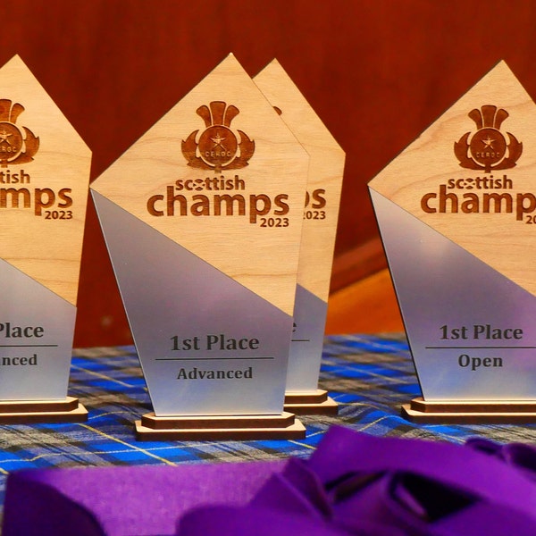 Engraved Trophy Award With Logo & Wording for Schools, Football, Dance ...