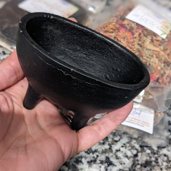 Smudge Pot / LARGE / Triple Moon / Black / Sage Pot / Smudge Bowl ...