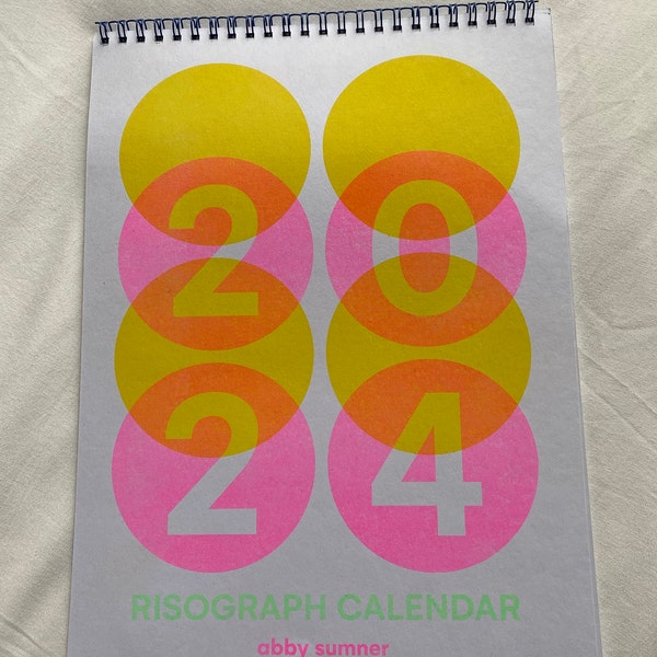 A3 Pink & Yellow Risograph Colour Chart - Large Riso Print / Wall Art ...