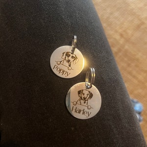 Dog Tag Name Tag Pet ID Dog Name Disc Engraved Stainless - Etsy UK