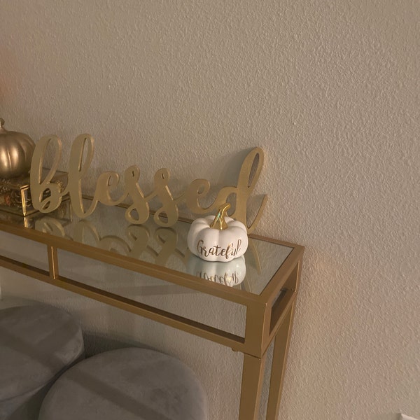 Wooden Blessed Sign Free Standing Letters Blessed Standing or Wall ...