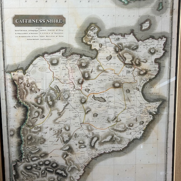 Caithness Map | Old Antique Map | 1832 | Old Map Wall Print| Poster ...
