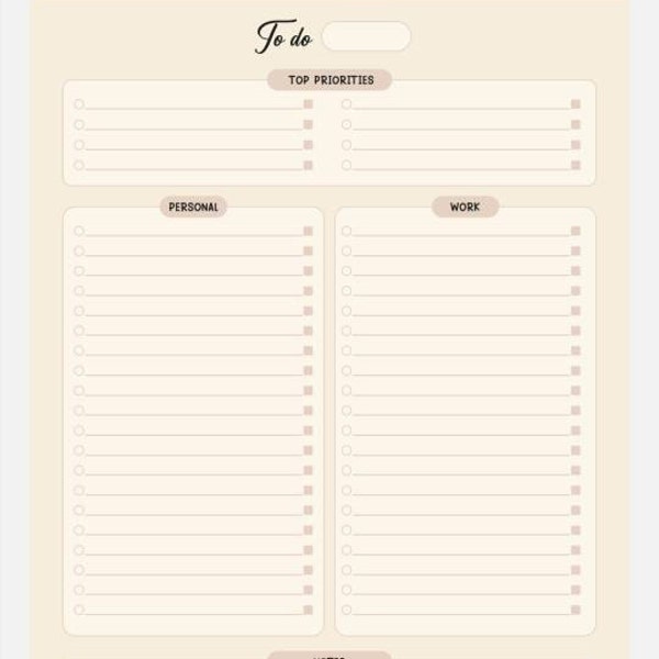 To Do List Goodnotes Template, Digital to Do List, Digital Planner ...