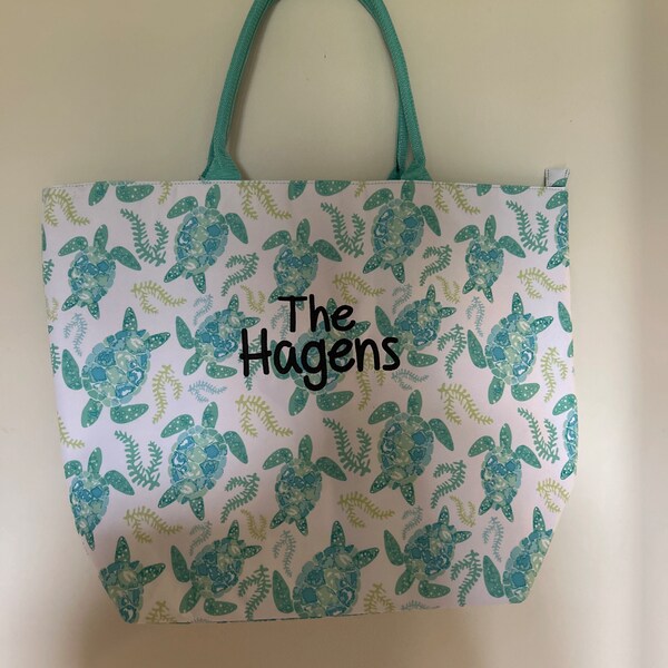 Beach Tote Viv & Lou® With Monogram, Monogram Beach Tote, Monogram ...