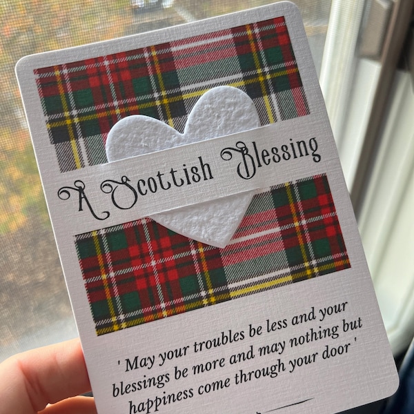 Scottish Blessing Wedding Card With Verse Personalised for the Bride ...