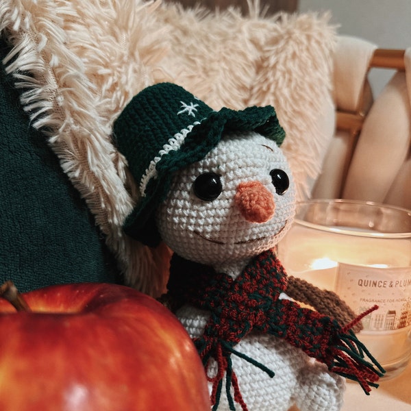 Crochet Snowman Pattern. Cute Snowman Amigurumi Pattern. Crochet ...