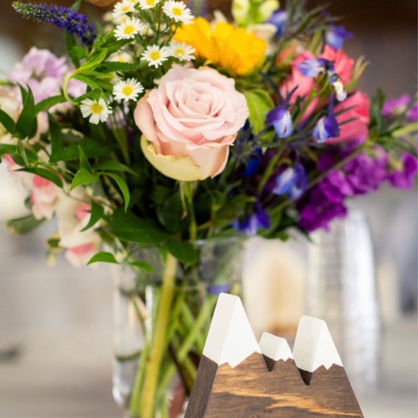 Wooden Mountains | Centerpieces | 3 Peak | Rustic Table Numbers ...