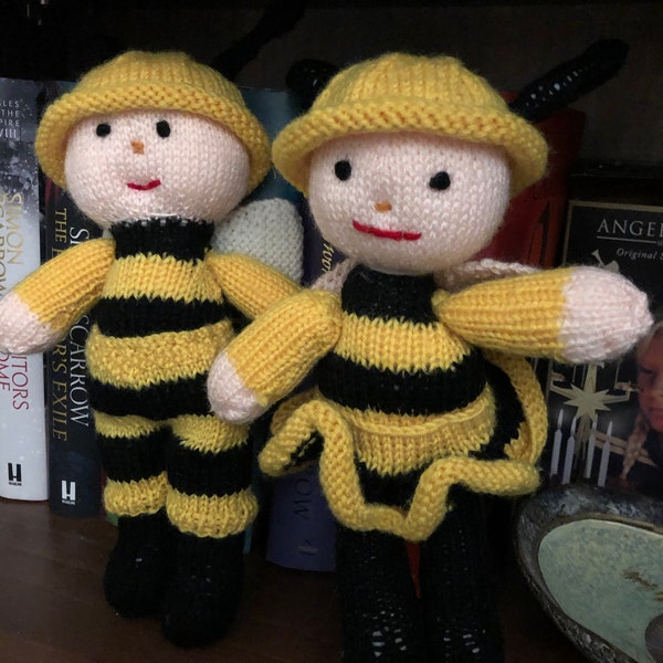 Toy Doll Knitting Pattern. Cuties. Honey Bee Dolls. PDF Instant ...