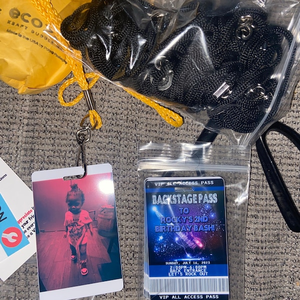 Backstage Pass Birthday Invitation PLASTIC Backstage Pass Birthday ...